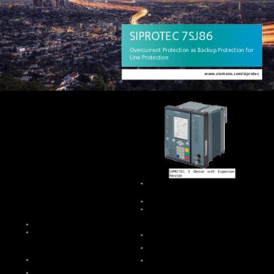 SIPROTEC 7SJ86 Profile [PDF] | Documents Community Sharing